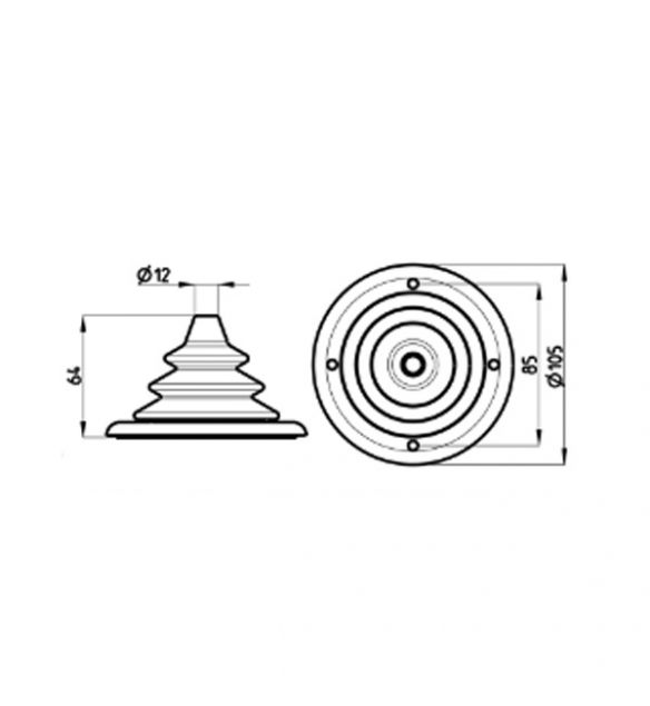 Riviera Flanged Rubber Cable Boot