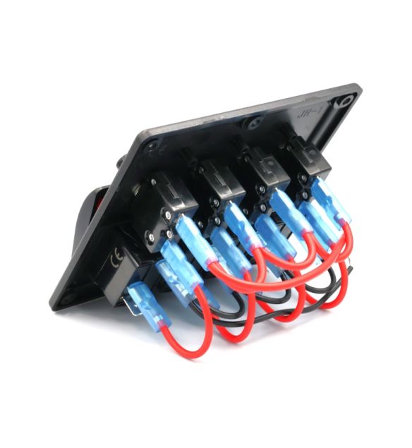 Guardian Rocker Switch Panel Flush Mount 4P with LED Switch Indicators